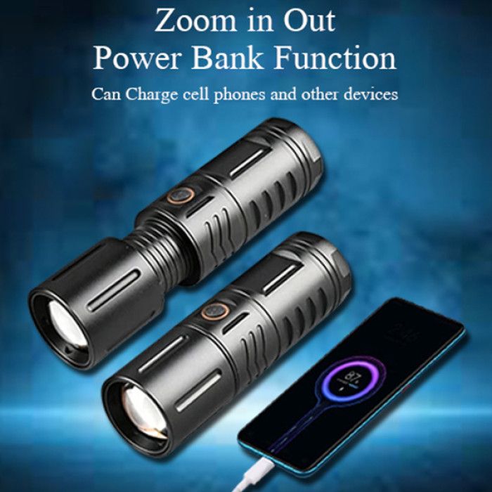 Pure Bazaar BD - SUPER POWER TORCH LIGHT WITH POWER BANK